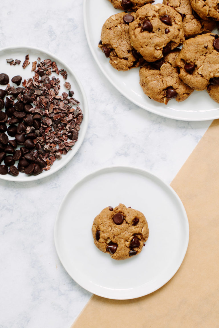 Chocolate Chip Cacao Nib Cookies - Nourished By Nutrition