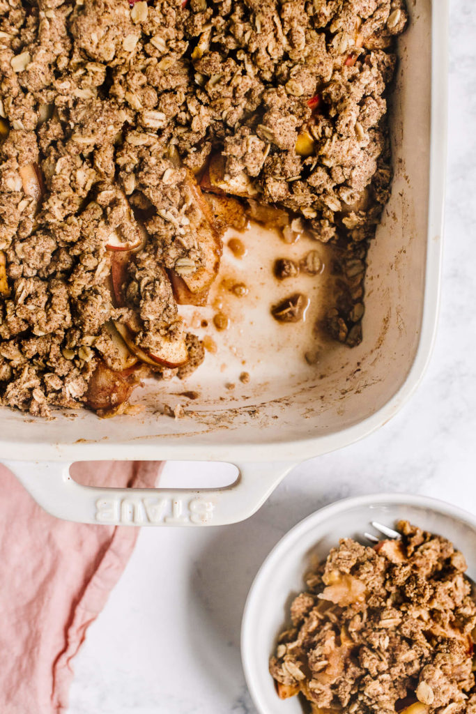Almond Butter Apple Crisp - Nourished By Nutrition