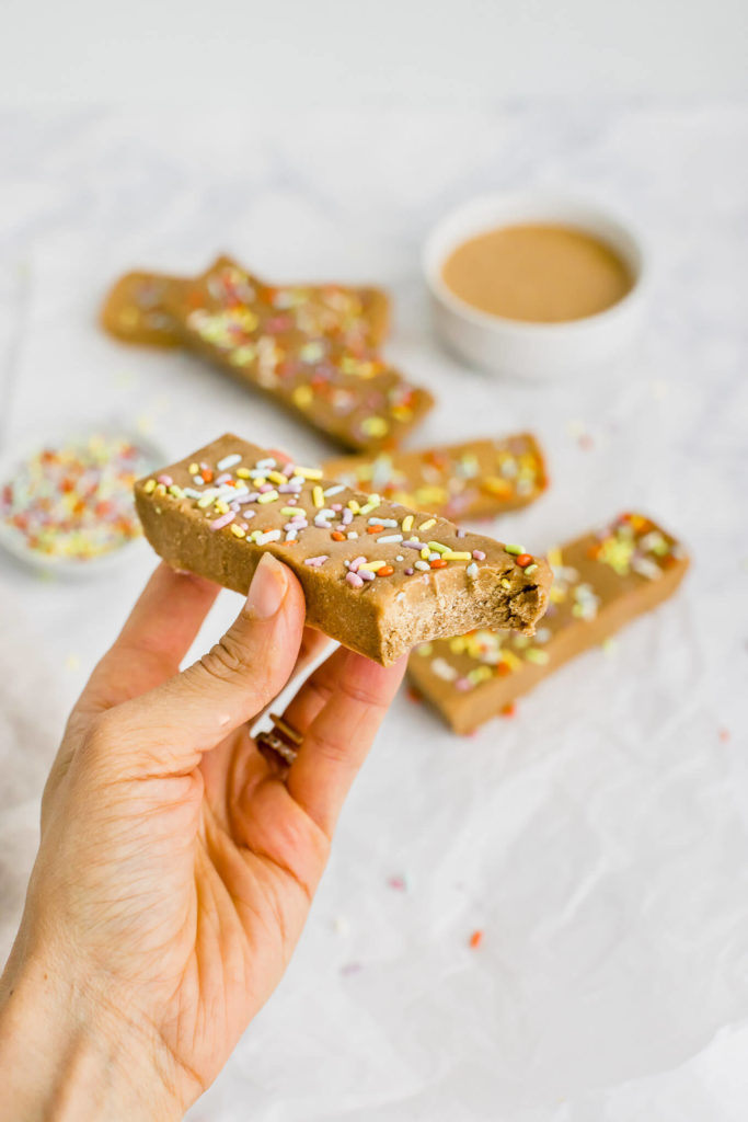 Homemade Birthday Cake Perfect Bars - Nourished By Nutrition
