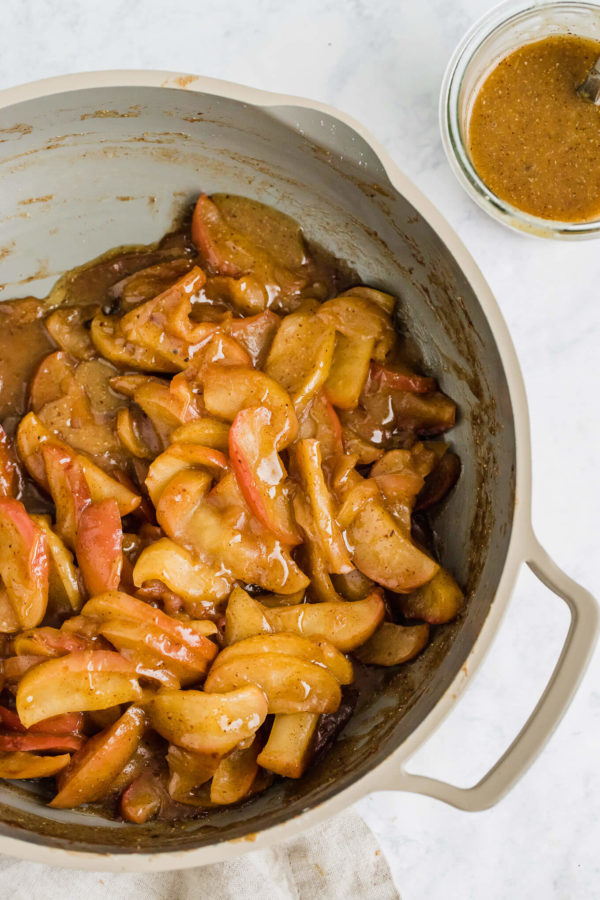 Healthy Sautéed Caramel Apple Slices - Nourished By Nutrition