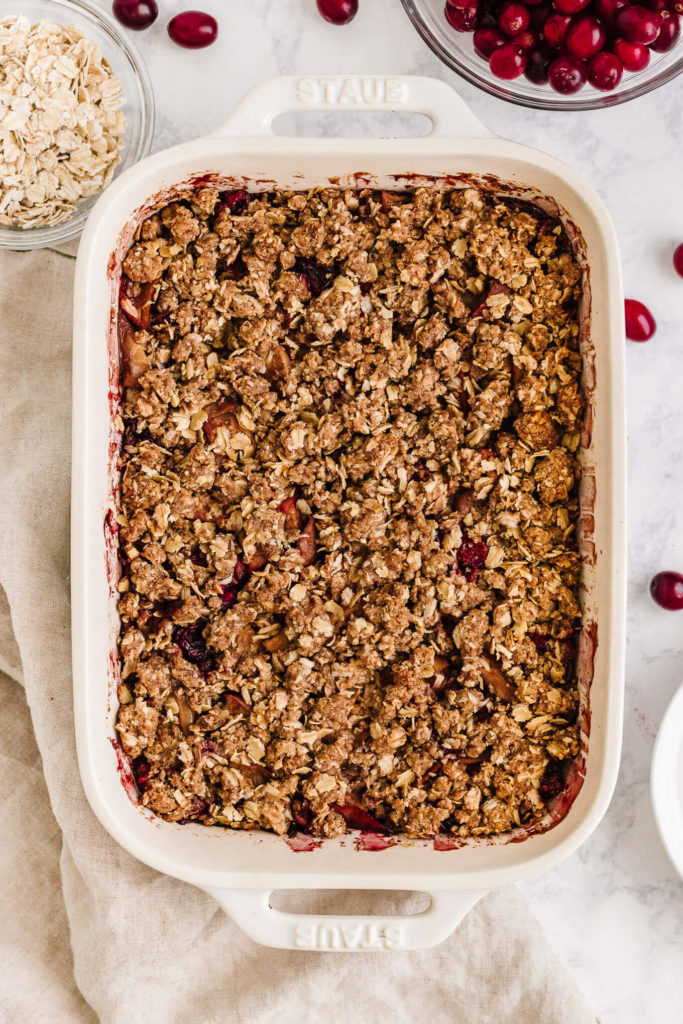 Healthy Apple Cranberry Crisp Gluten Free Vegan