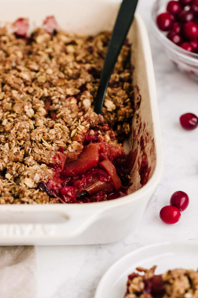 Healthy Apple Cranberry Crisp Gluten Free Vegan